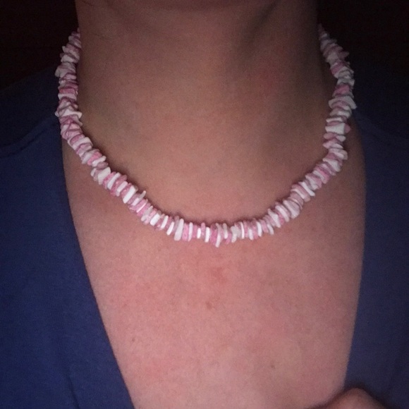 Jewelry | Vintage Puka Shell Necklace Pink And White | Poshmark